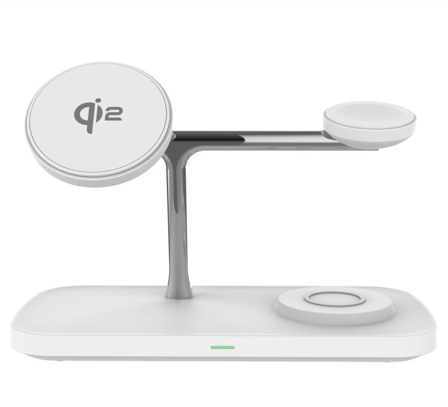 15W Qi 2 5 In 1 Magnetic Wireless Charger With LED Indicator For Apple ...